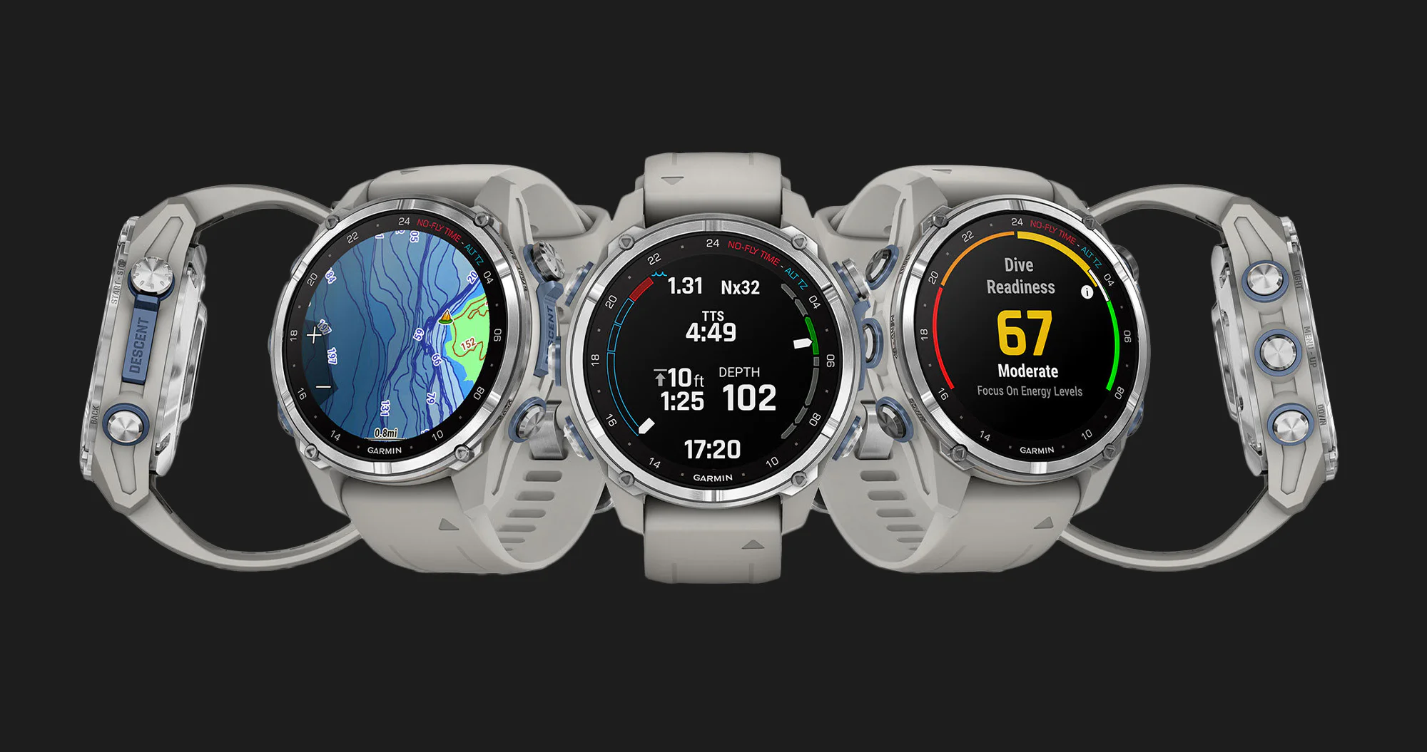 Купити Garmin Descent Mk3 43mm Stainless Steel with Fog Gray Silicone ...